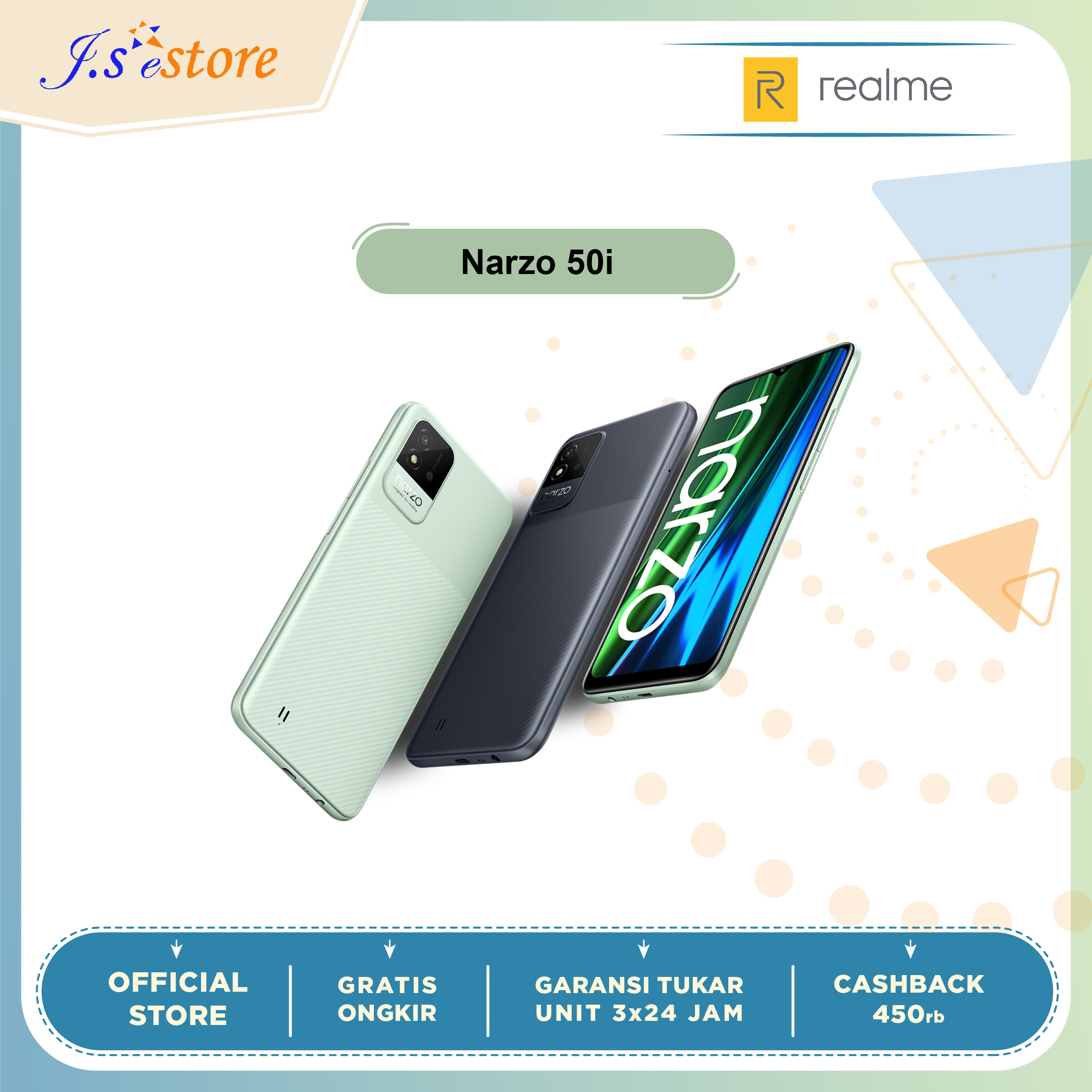 Realme Narzo 50, Narzo 50i Android 11 6.5 inc Display 5000 mAh ...