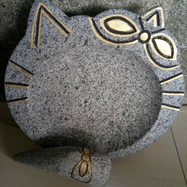 Cobek Coet Batu Karakter Hello Kitty Dari Batu Alam | Lazada Indonesia