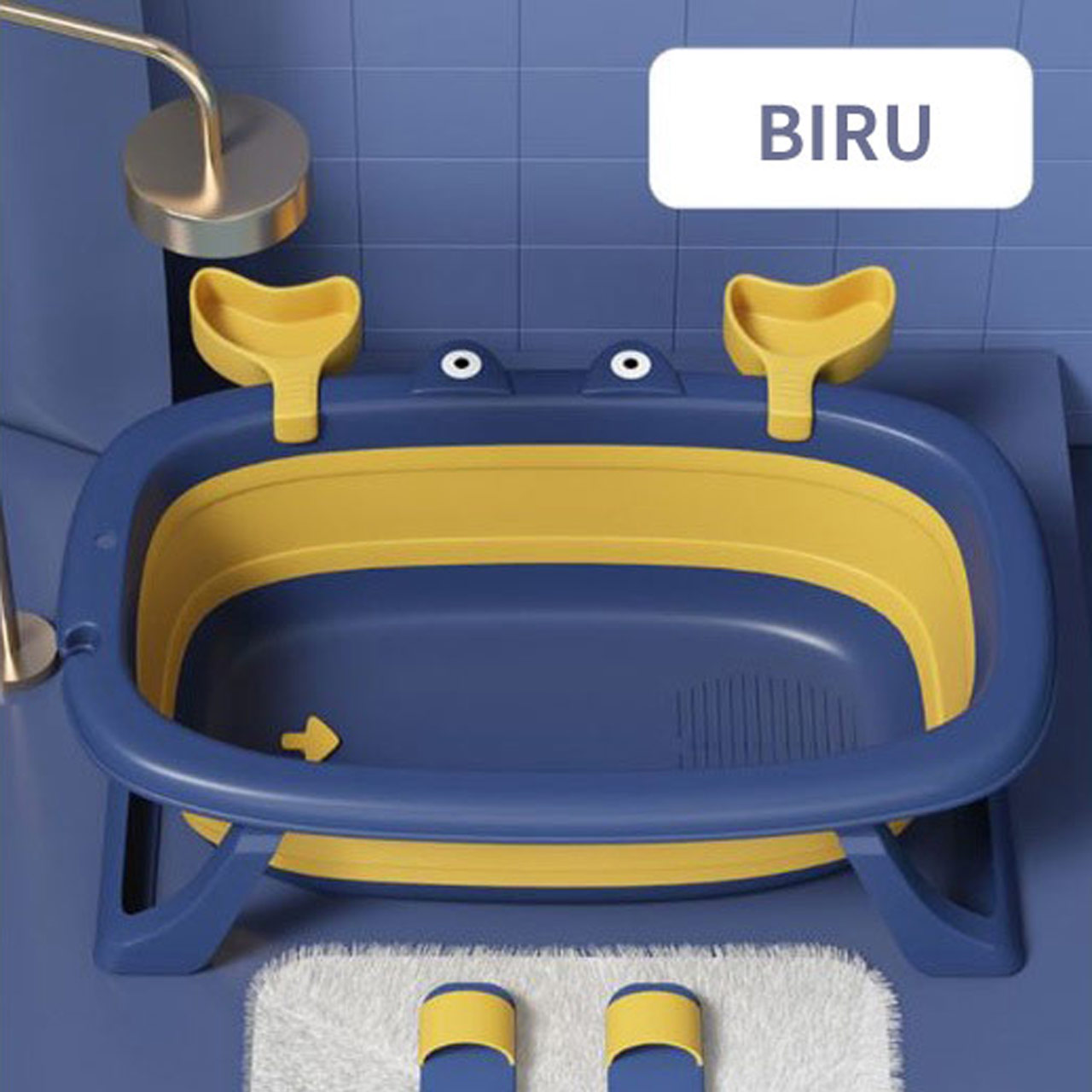 Bak Mandi Bayi Lipat Foldable Silicone / Portable Tempat Mandi Bayi ...