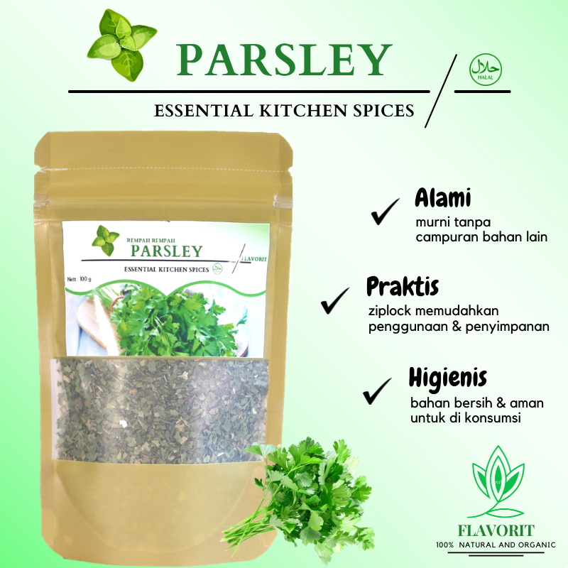Daun Parsley Kering Asli Flakes Organik Peterseli Dried Parsley Leaves ...