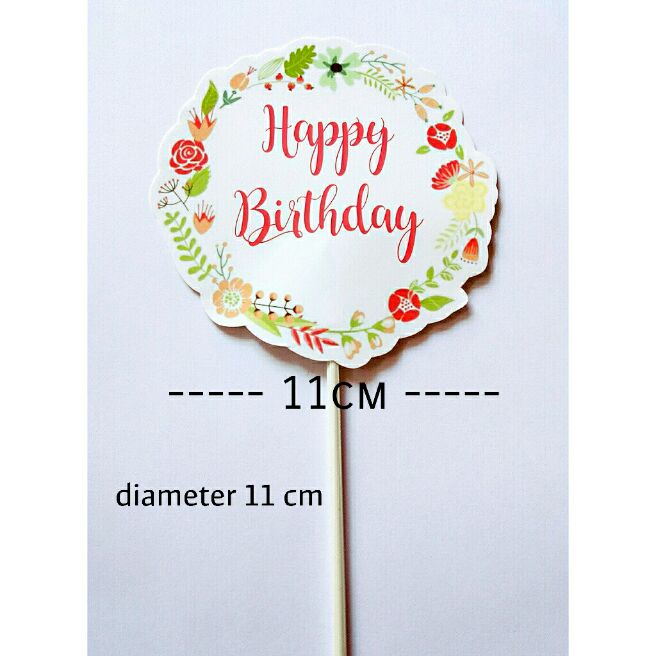 topper toper hiasan dekorasi kue cake tulisan happy birthday ulang ...