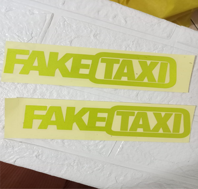 CUTTING STICKER MOBIL TULISAN FAKE TAXI STIKER TAXSI | Lazada Indonesia