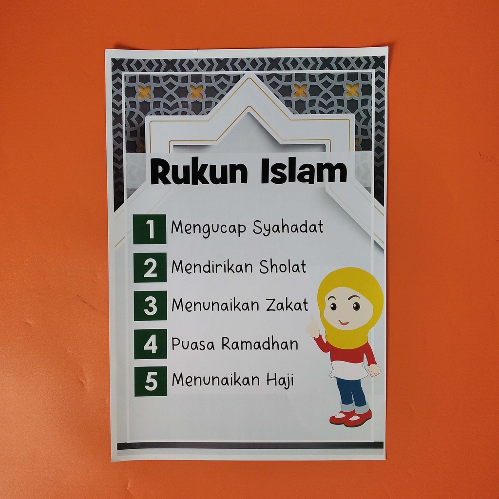Poster Rukun Islam dan Iman - Poster Islami - Poster Sekolah | Lazada ...