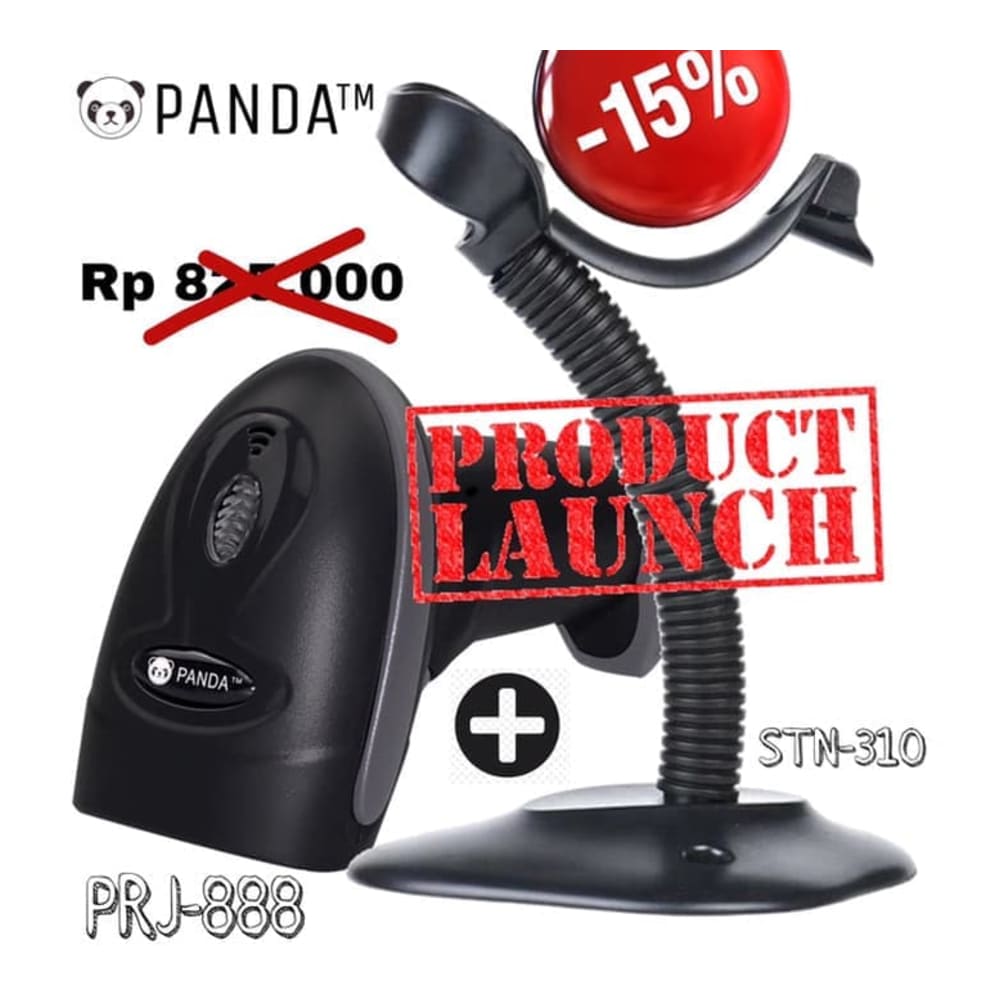 2D BARCODE SCANNER E-FAKTUR PANDA PRJ-888A AUTO+STAND(QR Code-Efaktur ...