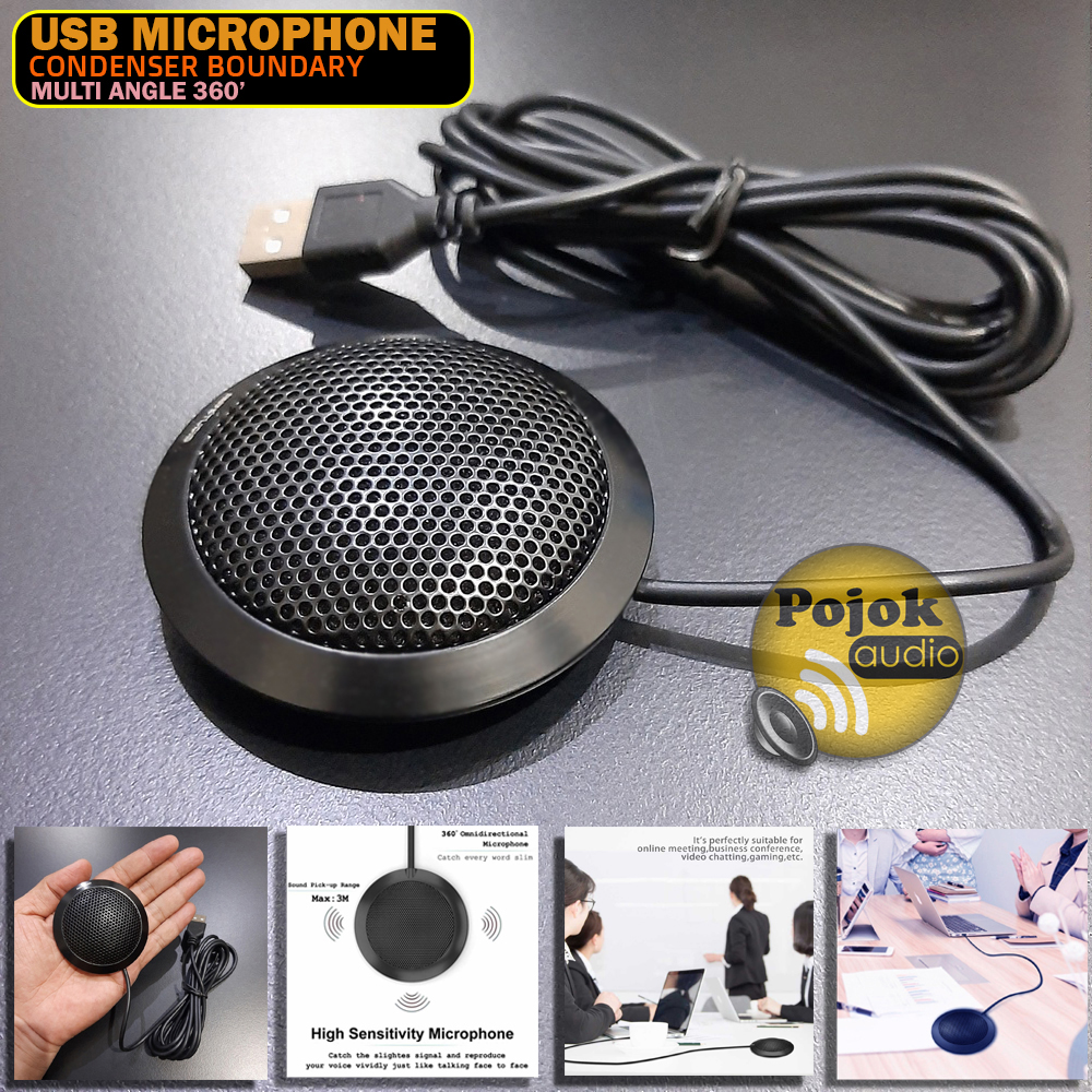 Mic USB condenser boundary mikrofon meja microphone meja meeting online ...