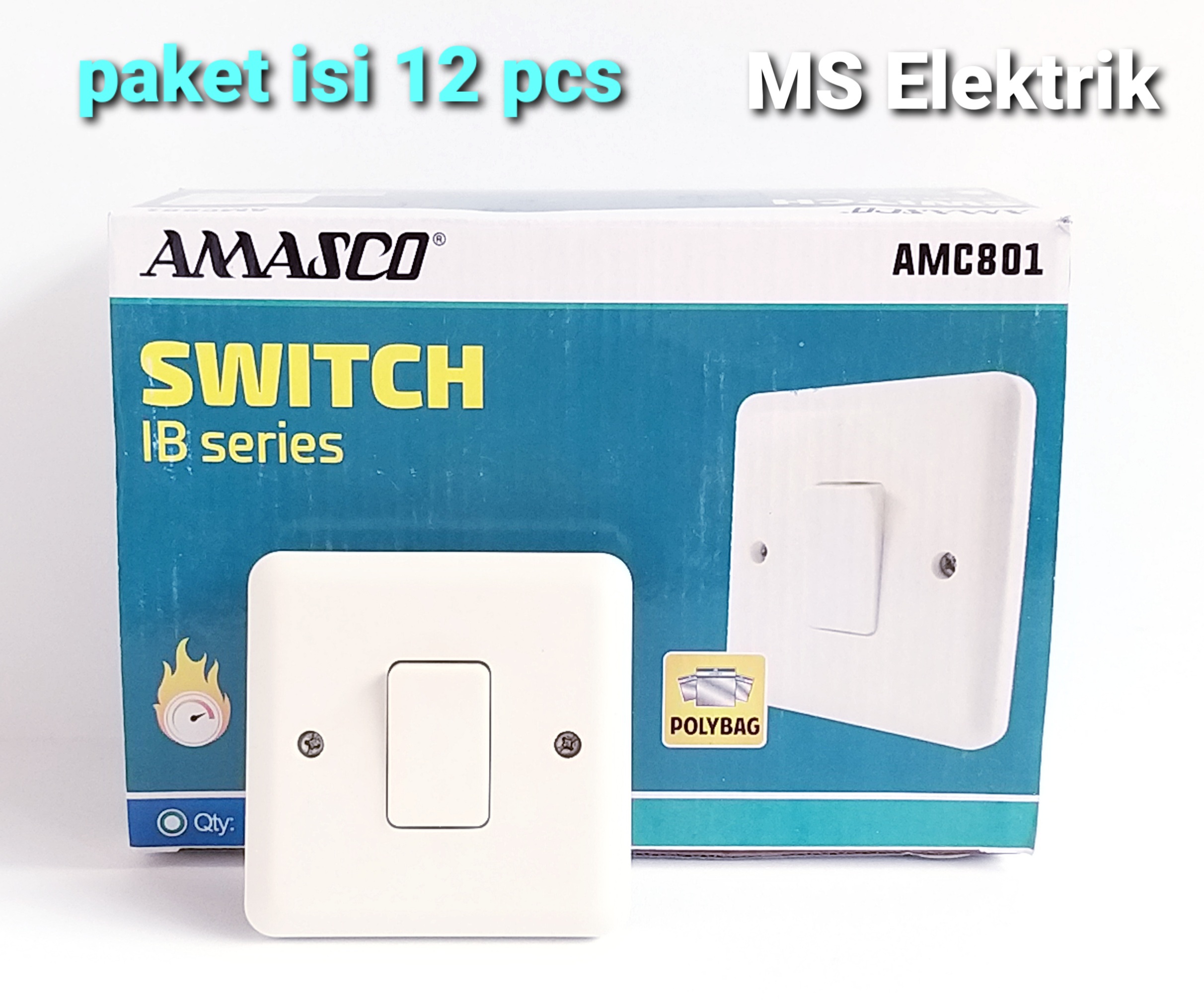 ( PAKET ISI 12 PCS ) Saklar Tunggal / Saklar Engkel IB Inbow Merk ...