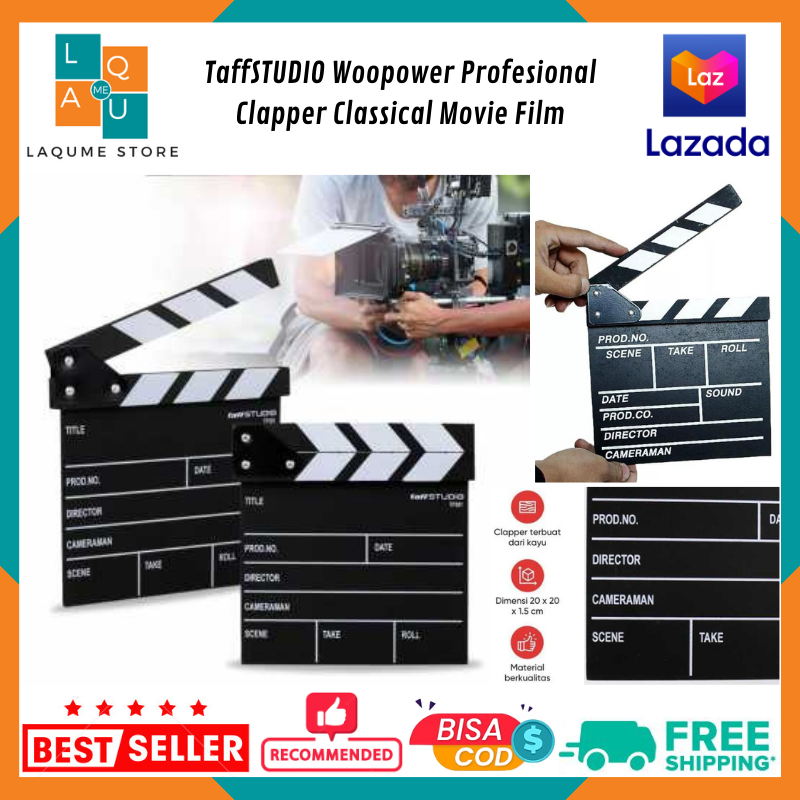 [BISA COD] Clapper Board / Claper Papan Sutradara / Alat Bikin Film / Clapper Board Professional ...
