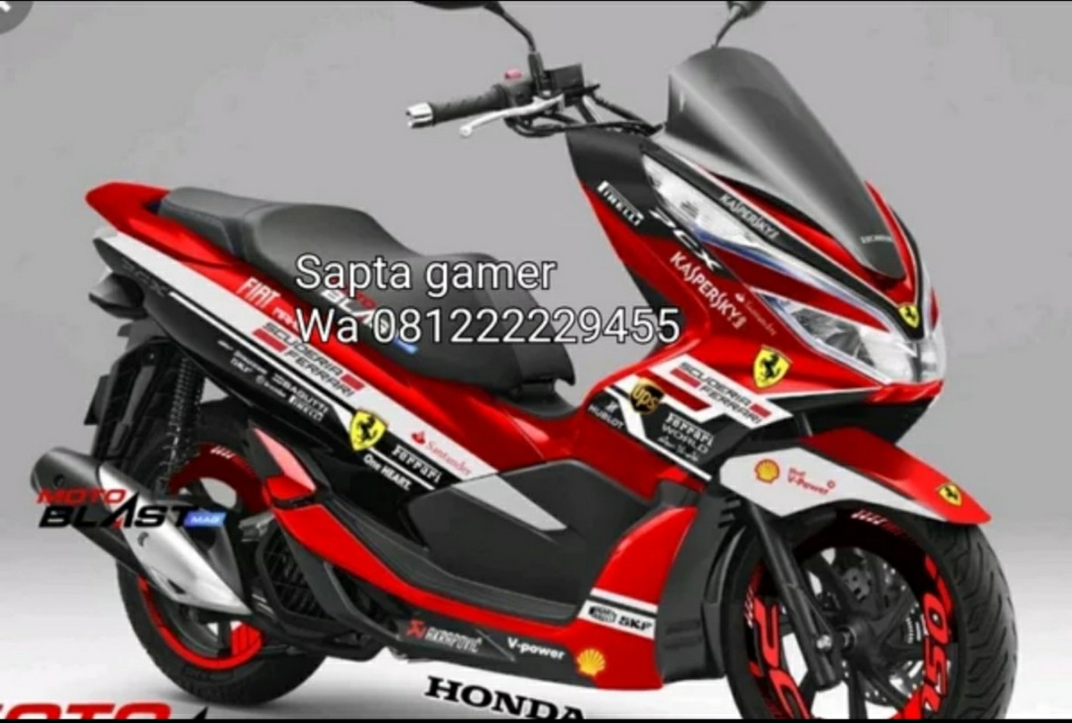 Decal Pcx full body Custom Ferrari merah sticker pcx full body | Lazada ...