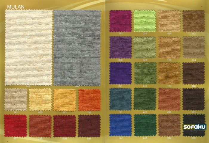 ATEJA Mulan - Chenille Kain Sofa Fabric - Kain Jok Sofa, Kain Tas ...