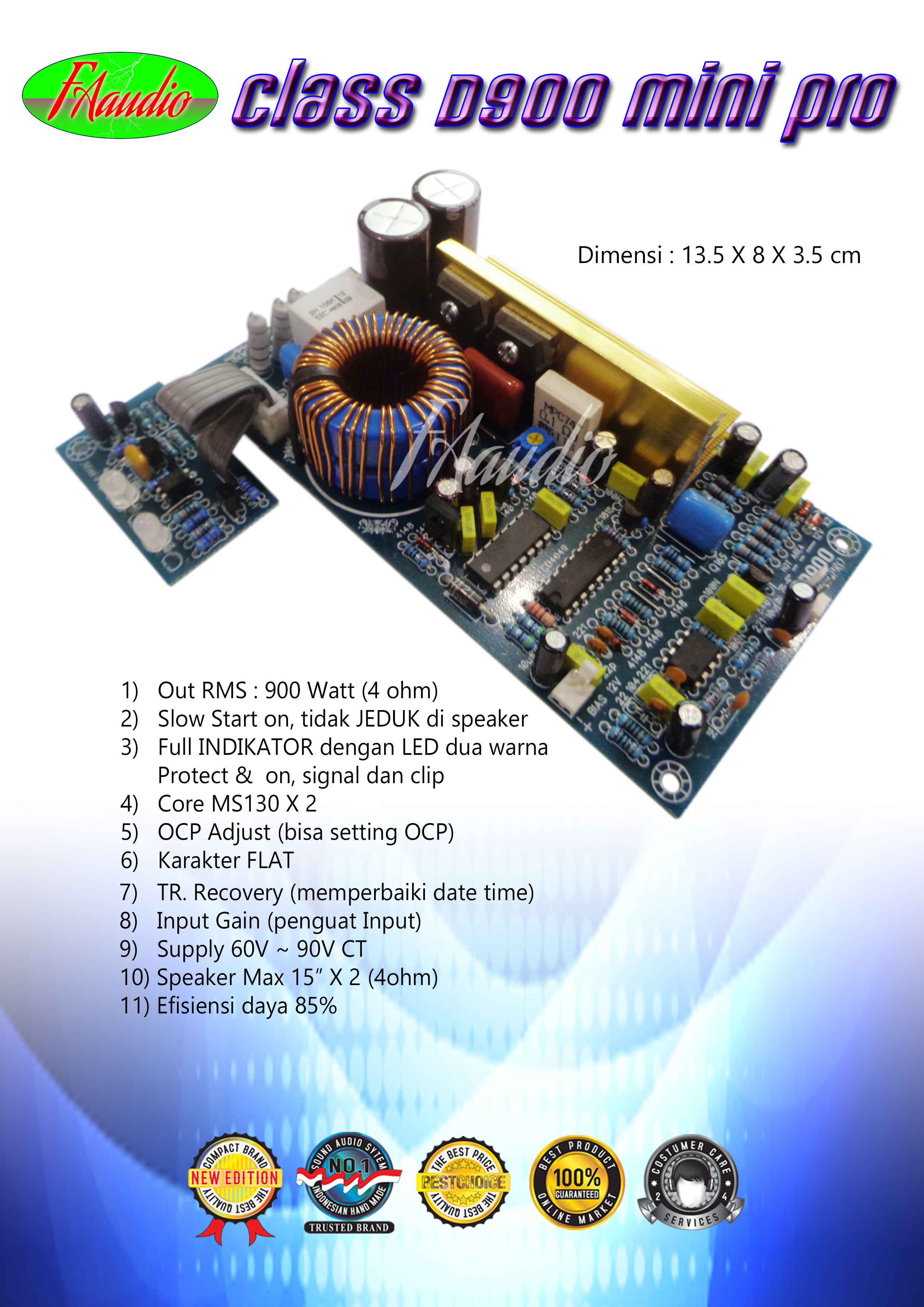 Kit Power Amplifier Class D900 Mini Pro 900 Watt | Lazada Indonesia