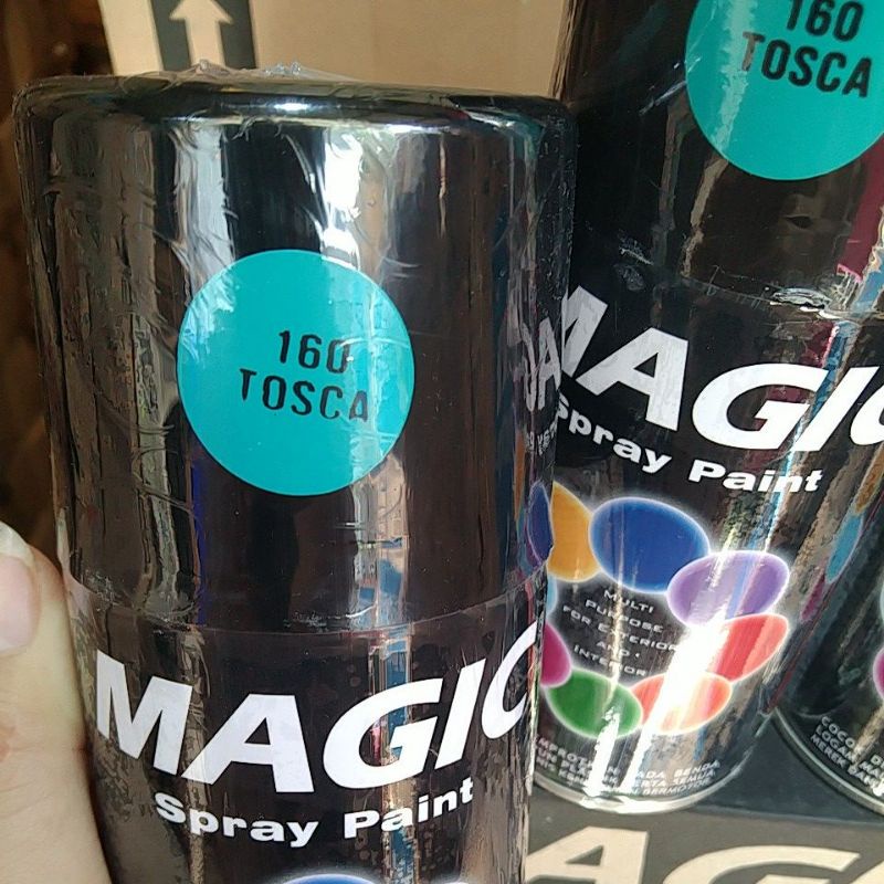 cat semprot pilok pilox magic spray paint magic tosca 160 biru tosca ...
