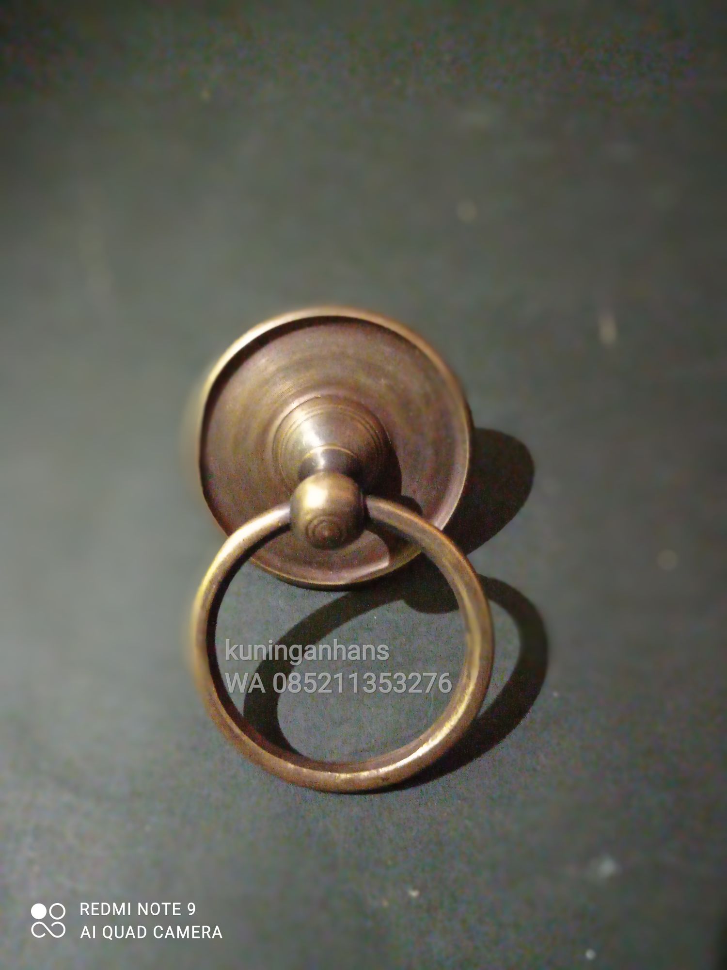 tarikan pintu kuningan asli antik klasik kuno 6 cm ring tarikan pintu ...