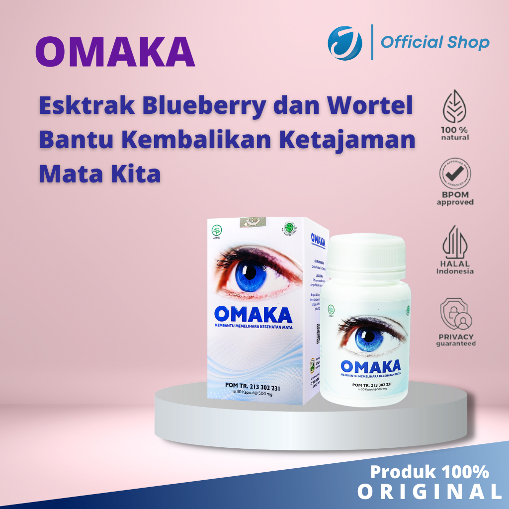 OMAKA - Isi 30 Kapsul / Obat Mata Katarak / Plus-Minus / Mata Bengkak ...