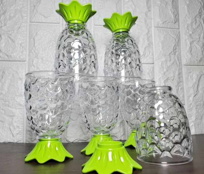 PROMO 12PCS GELAS KRISTAL GOLDEN SUNGKIST MODEL NANAS PALING MURAH ...