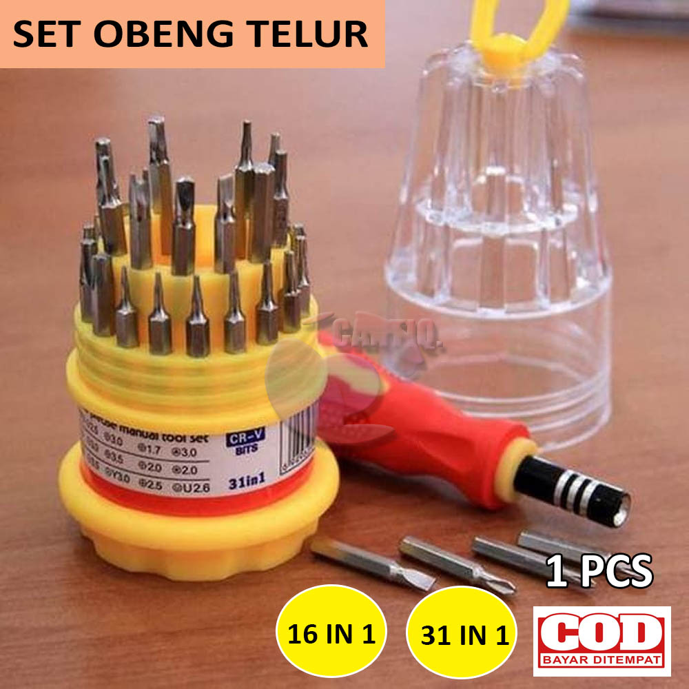 Warna Acak 1 PC iCantiq Set Obeng Telur 16 in 1 / 31 in 1 Mata Obeng ...