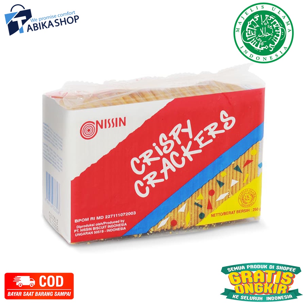 Nissin Crispy Crackers Original Kue Biskuit Jadul Rasa Asin - 225gram ...