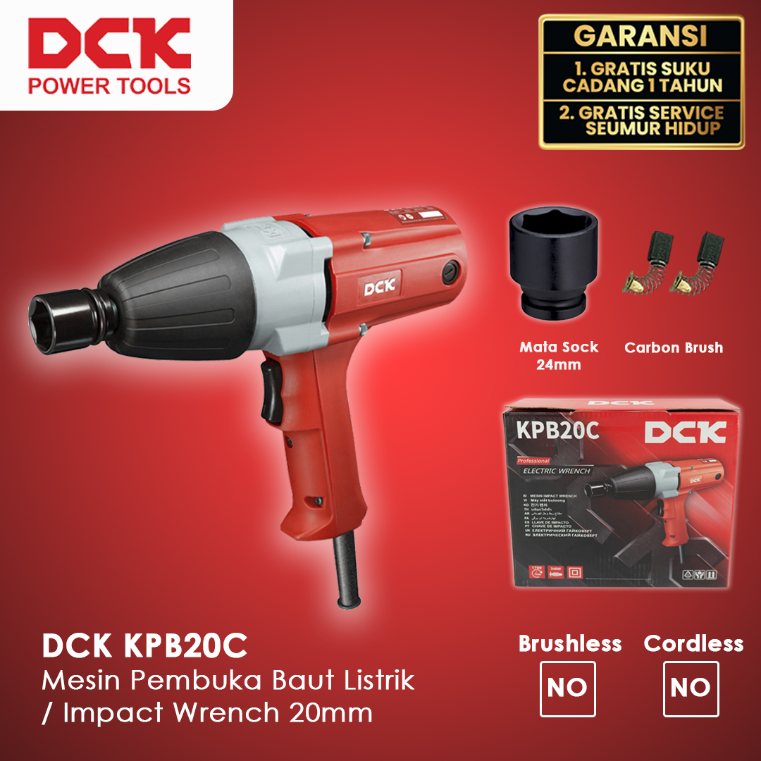 DCK KPB20C Mesin Pembuka Baut Listrik / Impact Wrench 294Nm | Lazada ...