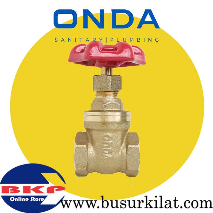 Gate Valve 1/2 inch Onda Brass / Stop Kran Putar Brass / Gate Valve ...