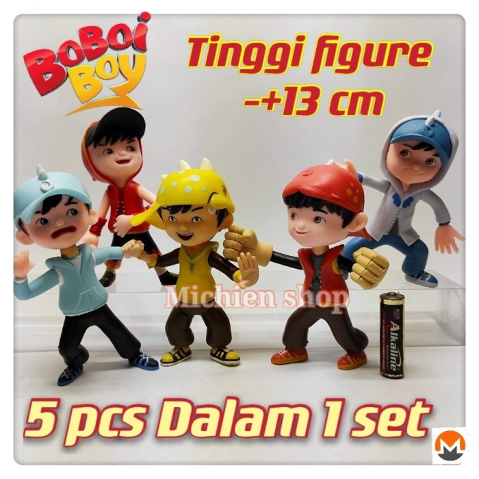 ACTION FIGURE BOBOIBOY SET ISI 6 PCS MAINAN TOPPER MINIATUR BOBOI BOY ...