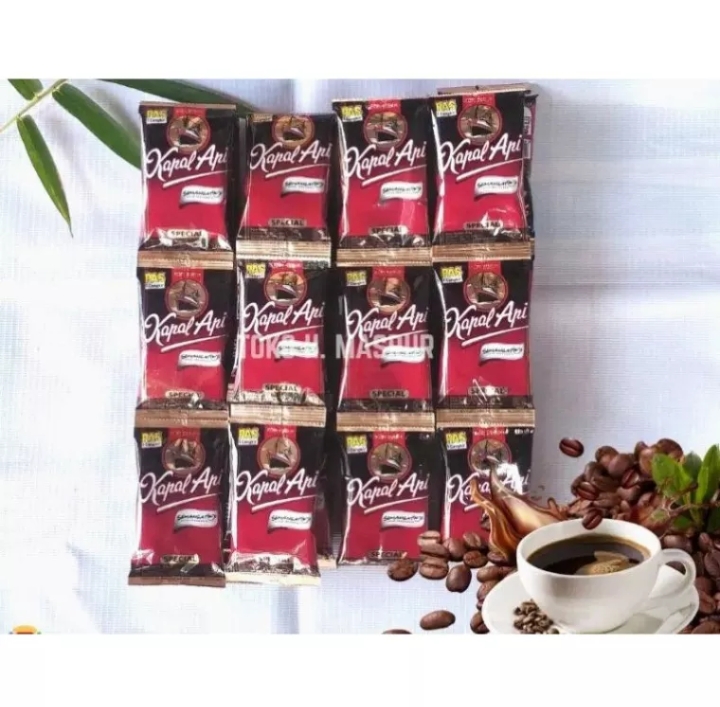 Kopi Kapal Api Spesial Mini Bubuk Hitam Tanpa Gula 1 Renceng 6.5gr / Kopi Kapal Api Spesial Mini ...