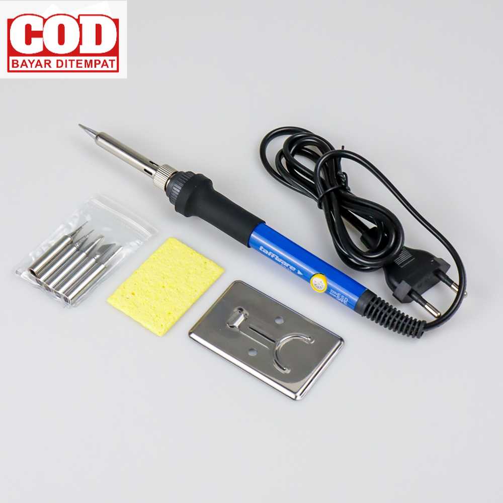 Solder Iron Adjustable Temperature 60W with 5 Tips Solder Set Lengkap Tinggal Pakai Harga ...