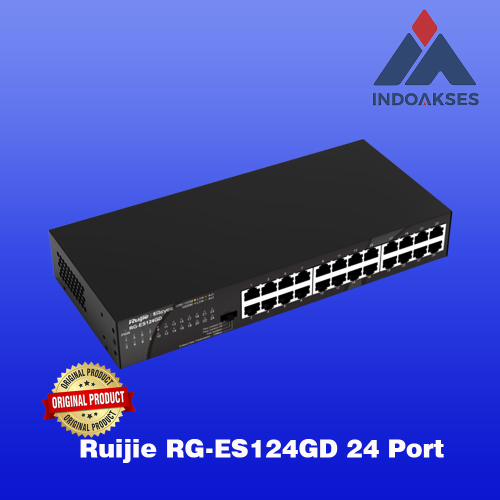 RUIJIE RG-ES124GD 24 Port Gigabit Metal Casing Unmanaged Switch 10/100 ...