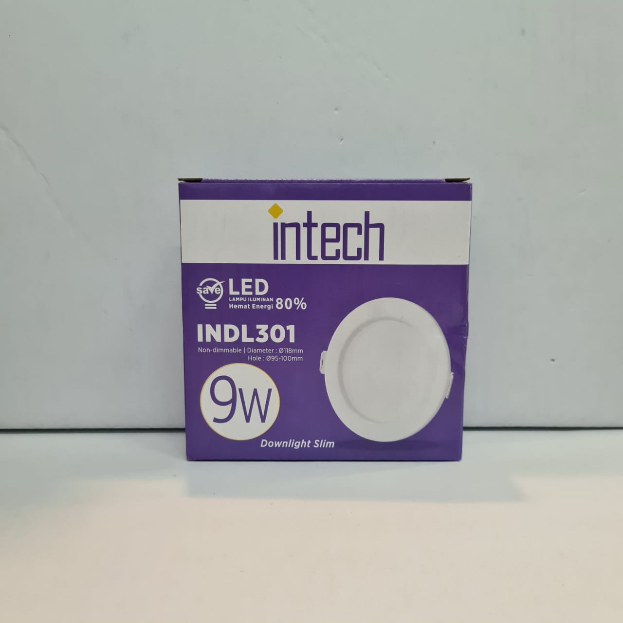 led panel Bulat 9 Watt intech downlight / Intech dowlight led inbow 9 ...