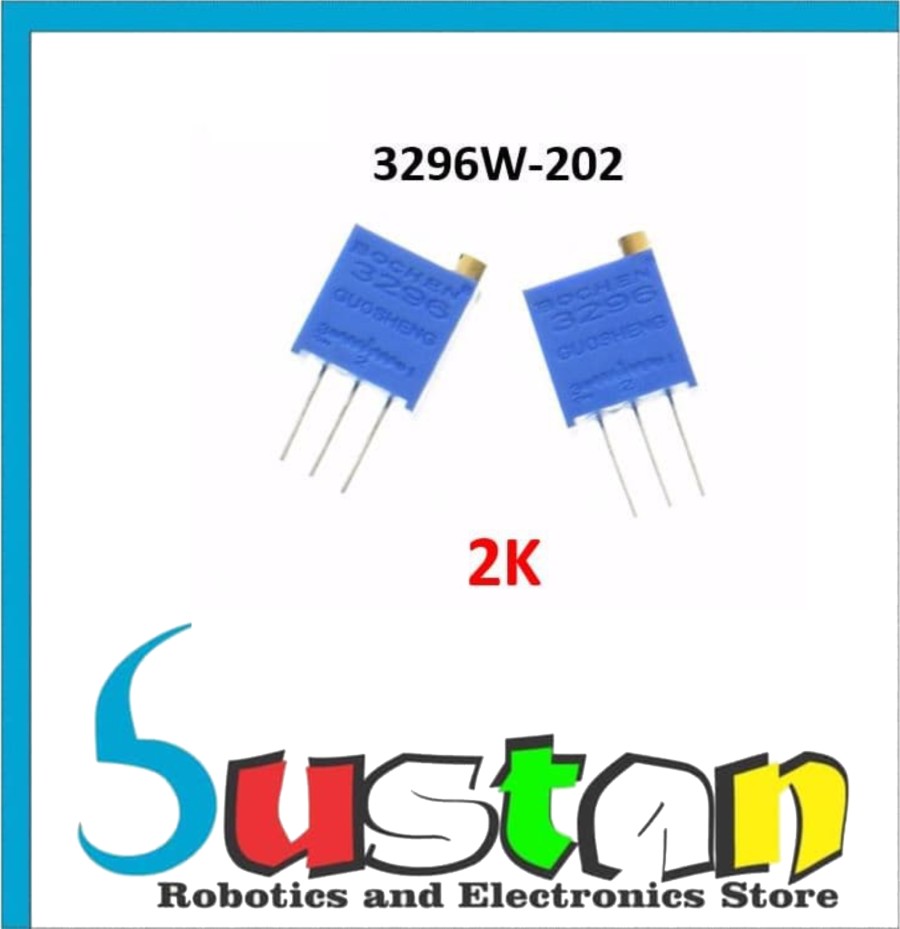 MULTITURN 2K 2KILO OHM 3296 W202 POTENSIOMETER VARIABLE RESISTOR 2KILO ...