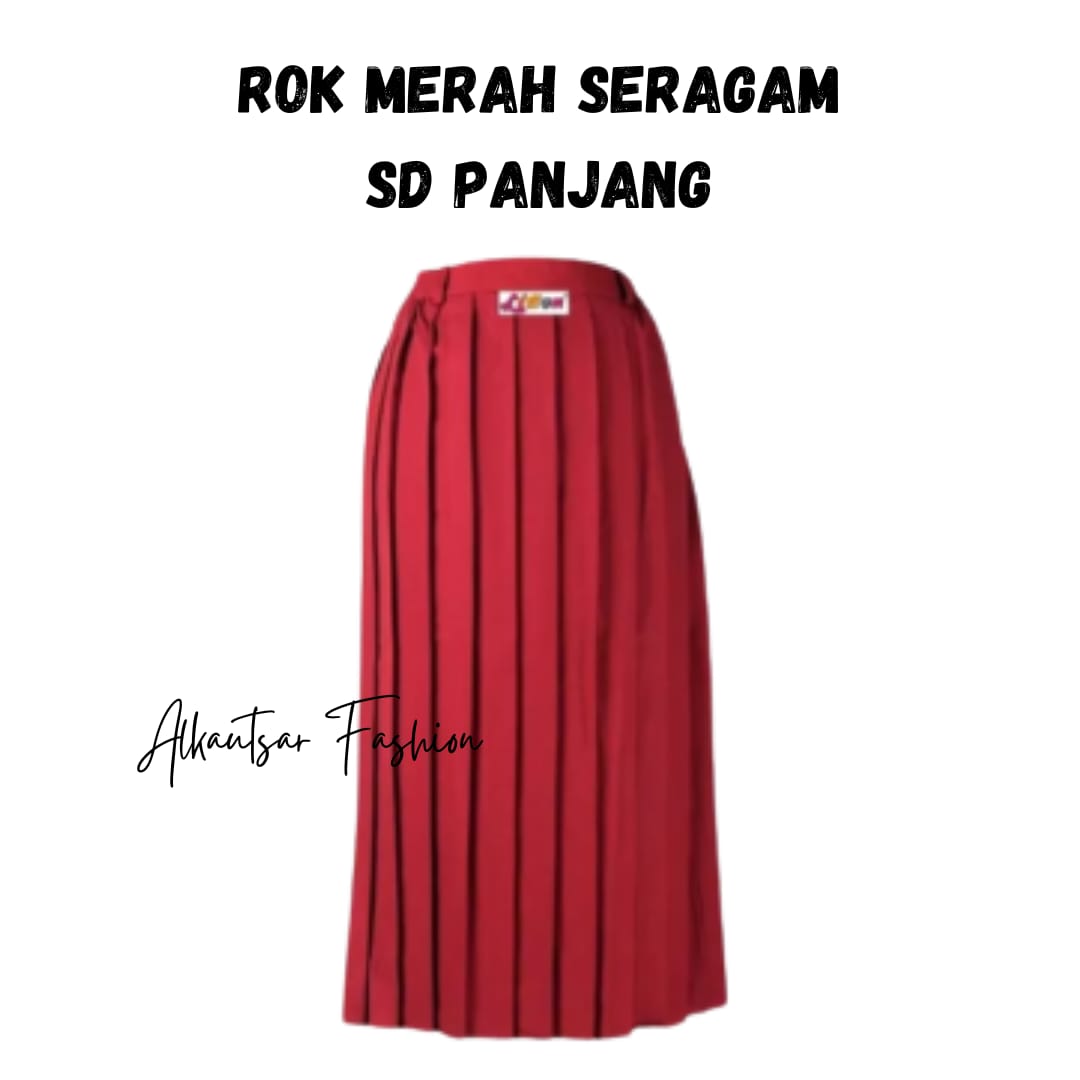 Rok Rempel Merah Panjang Seragam SD MI Lengkap Murah | Lazada Indonesia