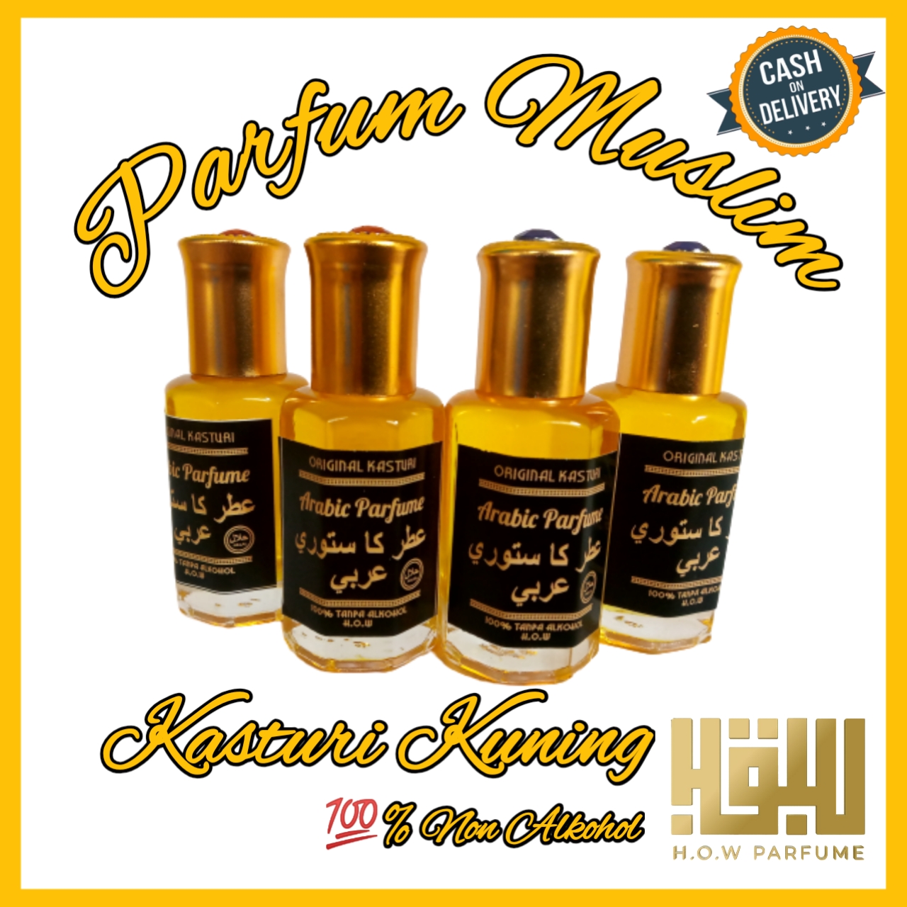 {COD} PARPUM KASTURI KUNING ASLI 100% TANPA ALKOHOL MINYAK WANGI SUNNAH KESUKAAN NABI SAW ...