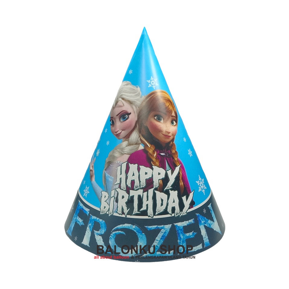 Topi Ulang Tahun / Topi Ultah Kerucut / Topi Kerucut Frozen | Lazada ...