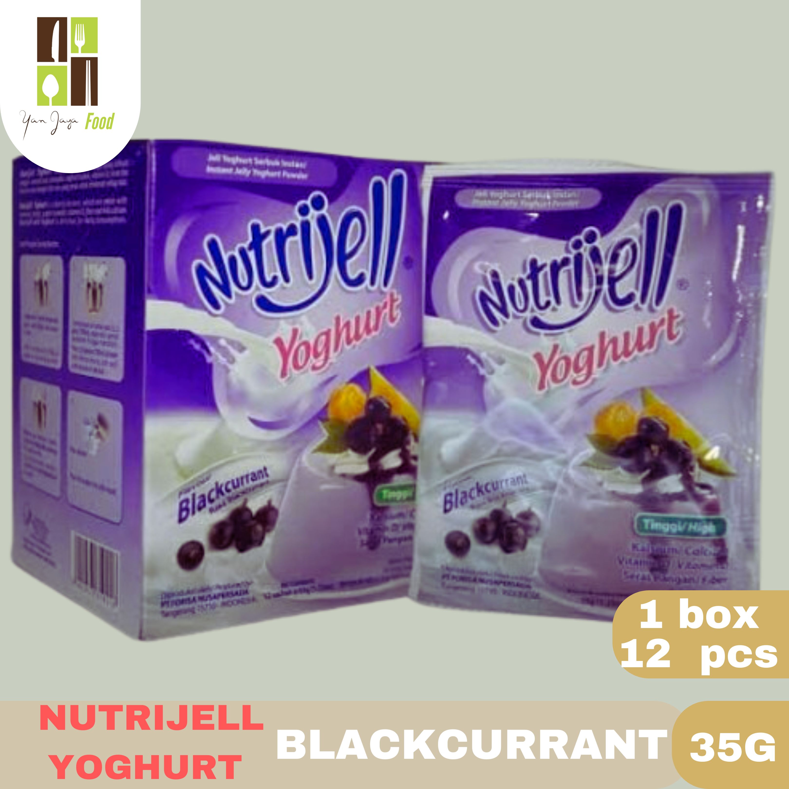 Nutrijel Yoghurt Rasa Strawberry/Rasa BlackCurrant 35g 1 BOX / 12 PCS ...