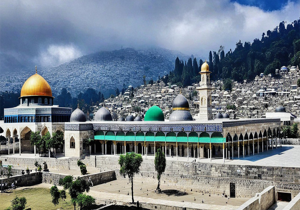 LUKISAN POSTER CETAK BIG JUMBO MASJID AL AQSA Code 93 / dekorasi ...