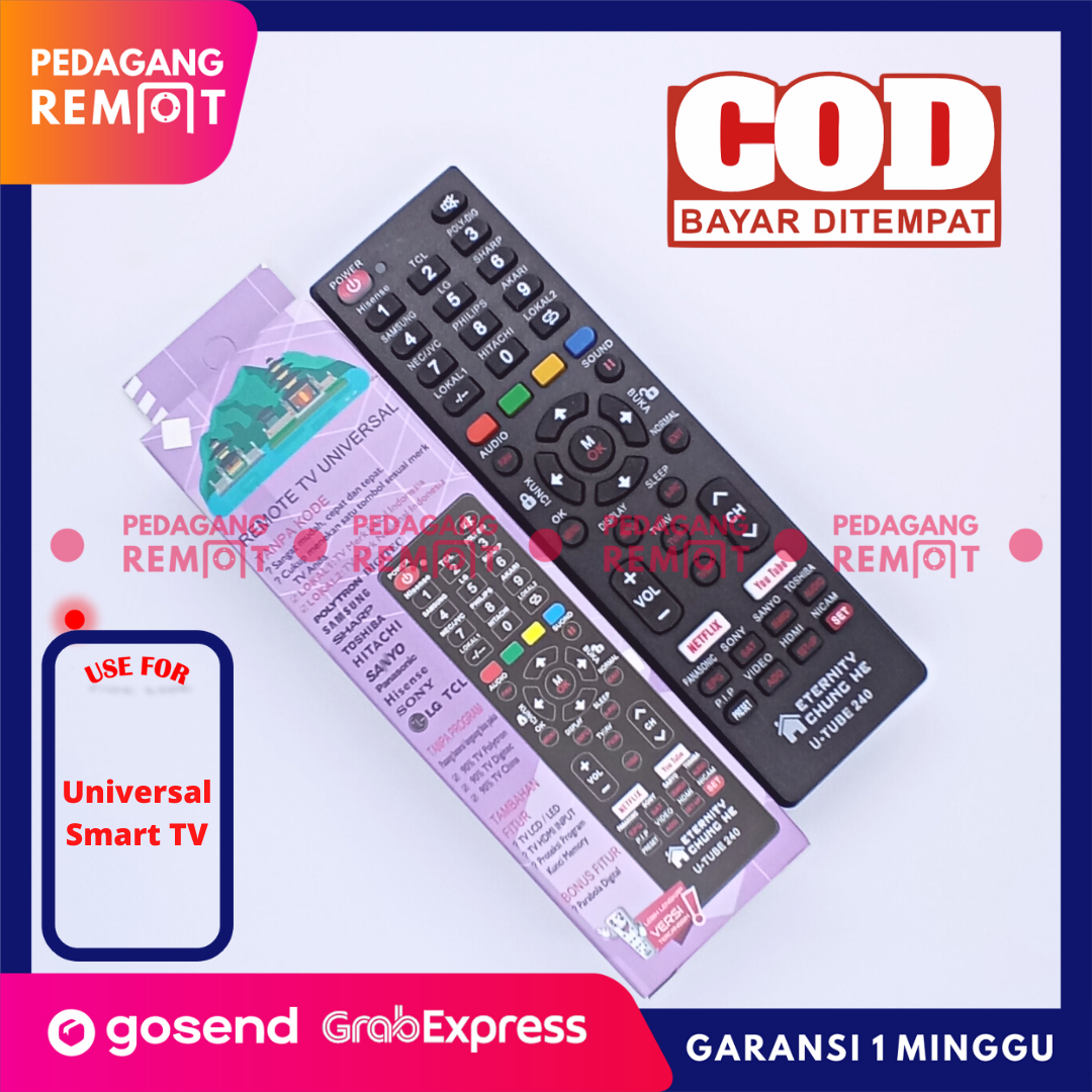 Remot Remote TV Android Smart TV Tabung LCD LED Multi Universal ...