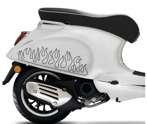 STRIPING VESPA MATIC / STICKER / STIKER CUTTING VESPA MATIC / FLAME ...