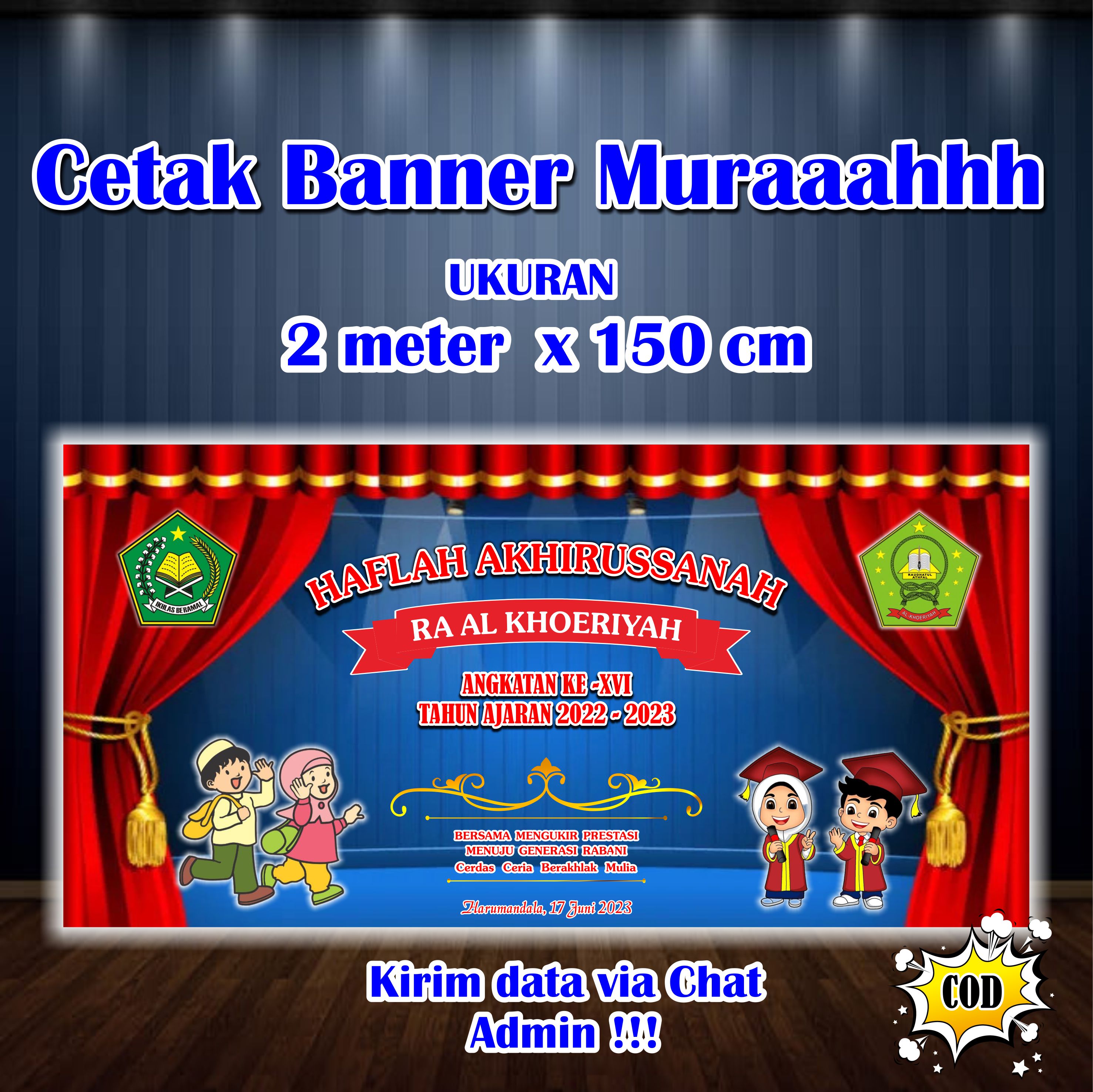 Spanduk Banner Acara Wisuda Sekolah Ukuan 2 meter x 150 cm | Lazada ...