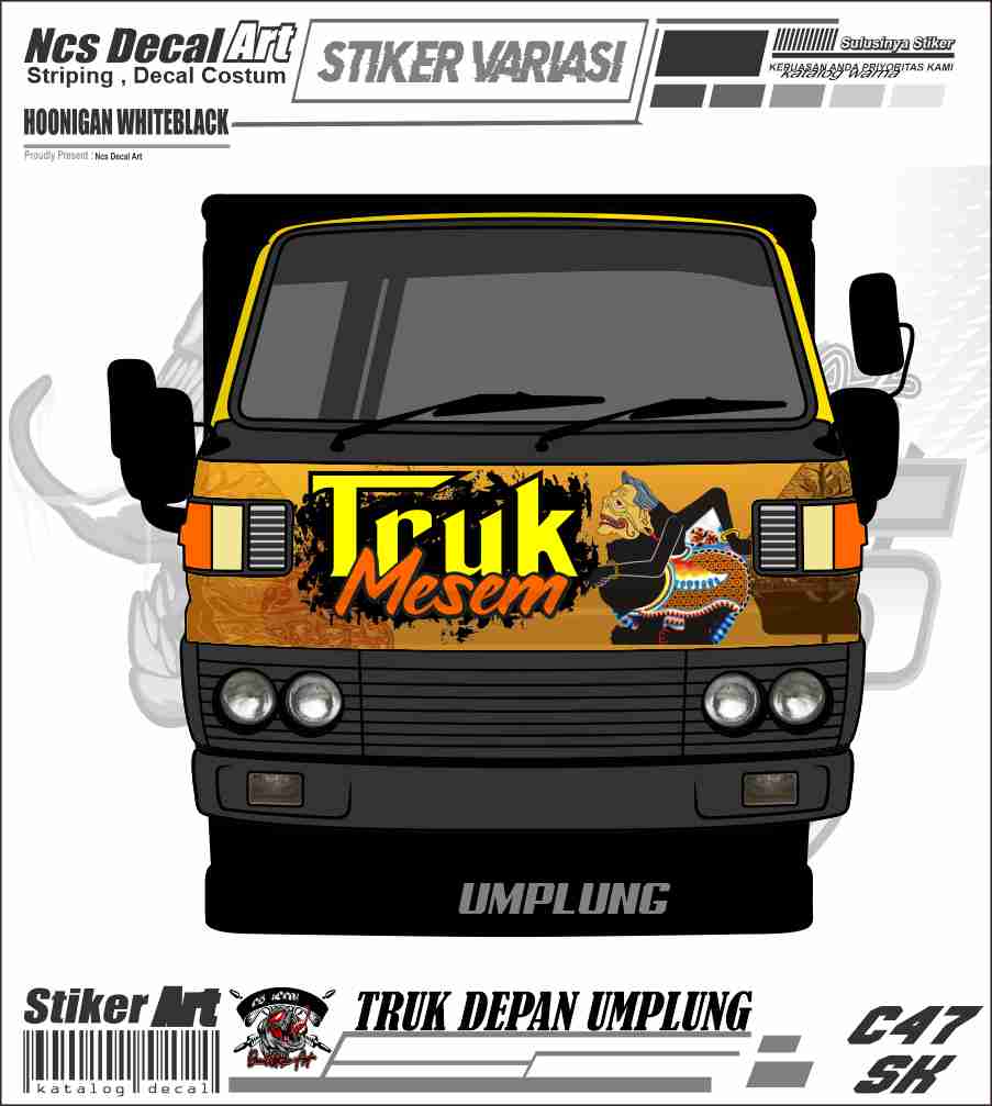 Stiker Depan Truk Sticker Kabin Truk Umplung Tepak Canter Ragasa DLL ...