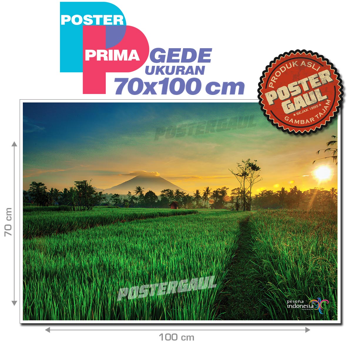 Poster Prima PESONA INDONESIA : PEMANDANGAN SUNSET GUNUNG AGUNG, BALI # ...