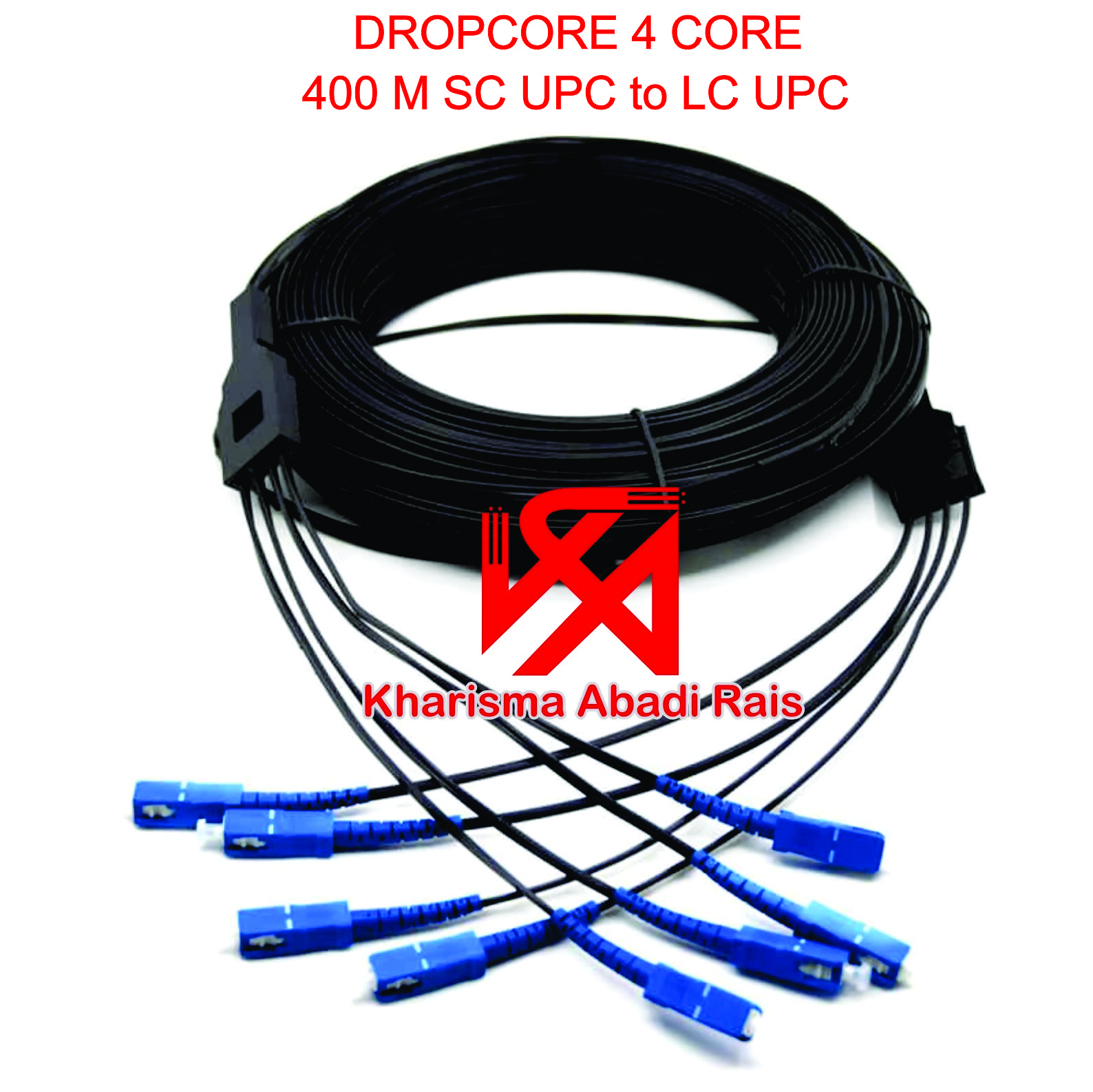 Fiber Optik Dropcore Precon 4 Core Steel Wire SC UPC - LC UPC 400 M ...