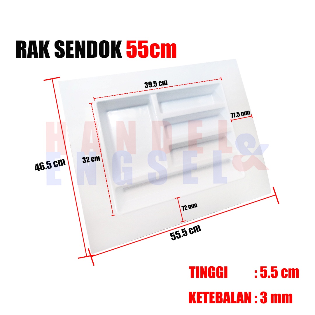 Rak Sendok Kitcen set Drawer Putih Doff 55.5 x 46.5 x 5, Rak Sekat Laci ...