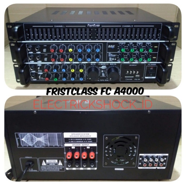POWER MIXER AMPLIFIER FIRSTCLASS FCA4000 / FIRST CLASS FC A4000 ...