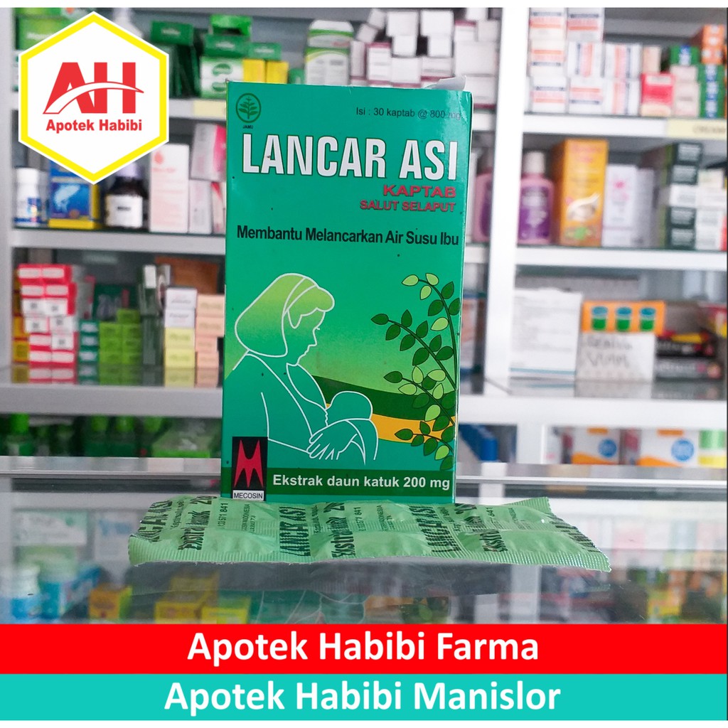 Lancar asi lancarasi 1 strip isi 6 tablet obat pelancar asi susu obat ...