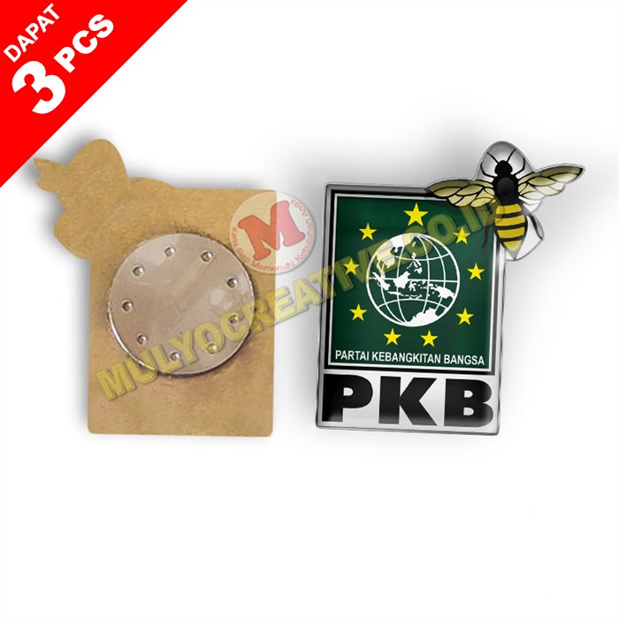 Lencana Partai PKB Logo Baru Pin PKB Lebah Logo Baru Bros Partai PKB ...