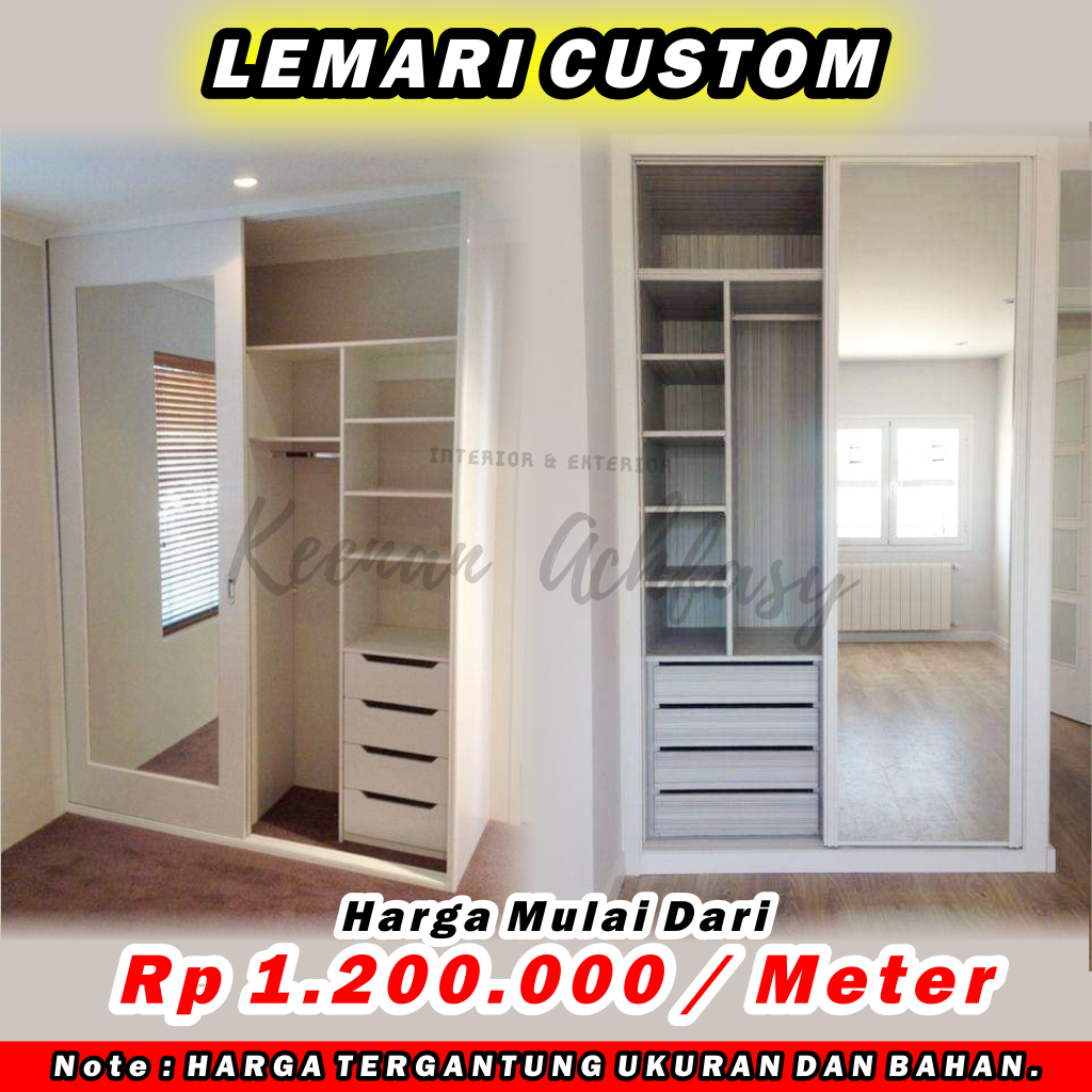 LEMARI PAKAIAN CUSTOM MULTIPLEK BLOKBOARD HPL | Lazada Indonesia