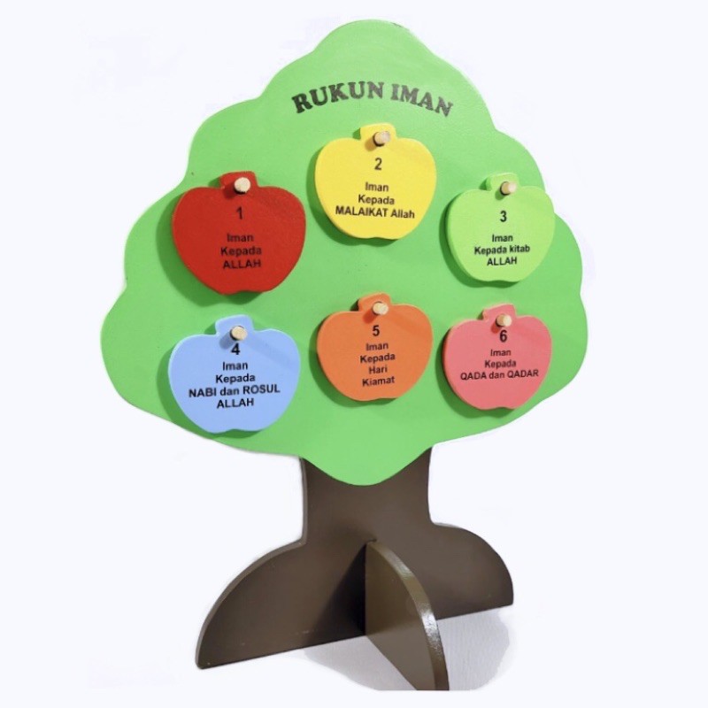 Omocha - Pohon Rukun Iman Mainan Kayu Alat Peraga Agama | Lazada Indonesia