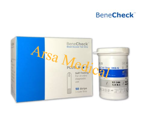 Strip BeneCheck PLUS Test Strip Gula Darah Glucose (Glukosa) (ISI 50 ...