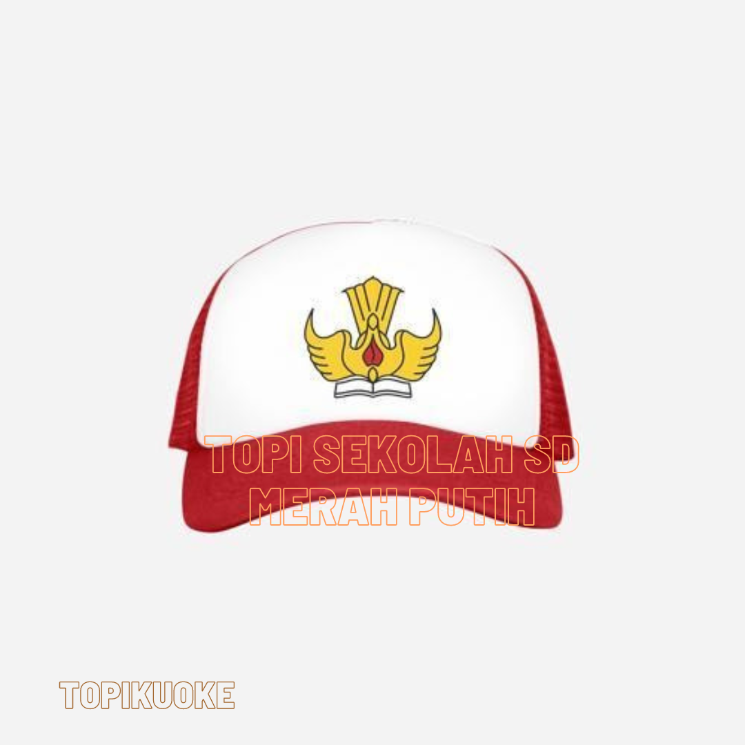 TOPI SD MERAH POLOS DAN MERAH PUTIH ANAK SD BISA BAYAR DI TEMPAT ...