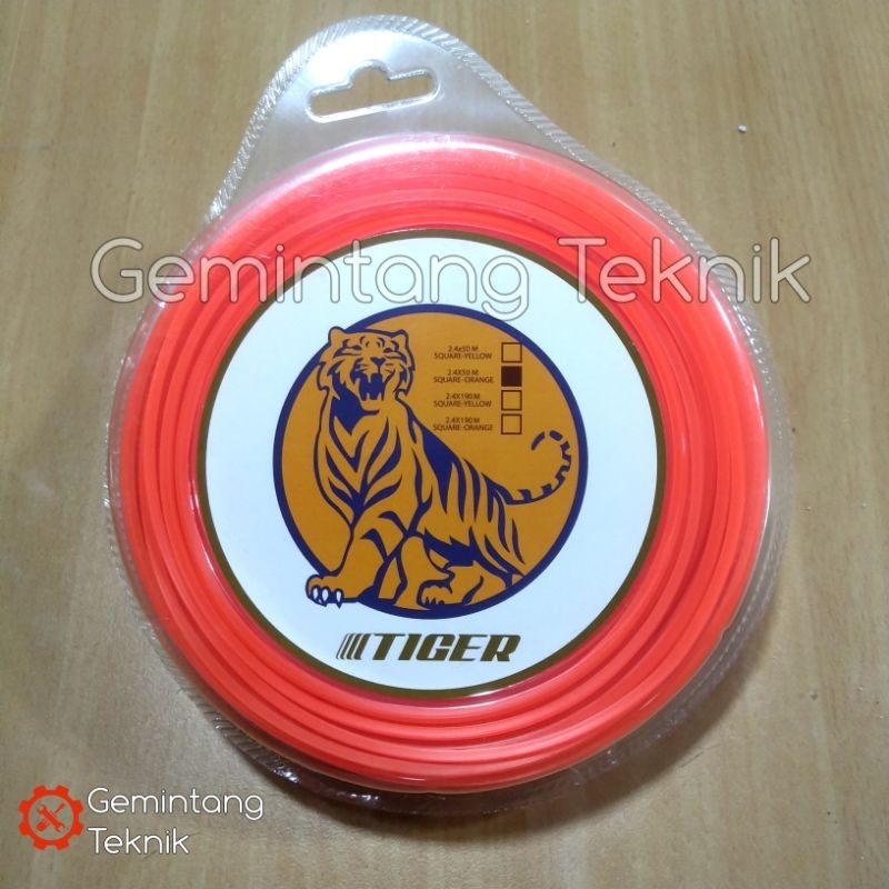 Tali Senar Nylon Mesin Potong Rumput 50 Meter Merk TIGER | Lazada Indonesia