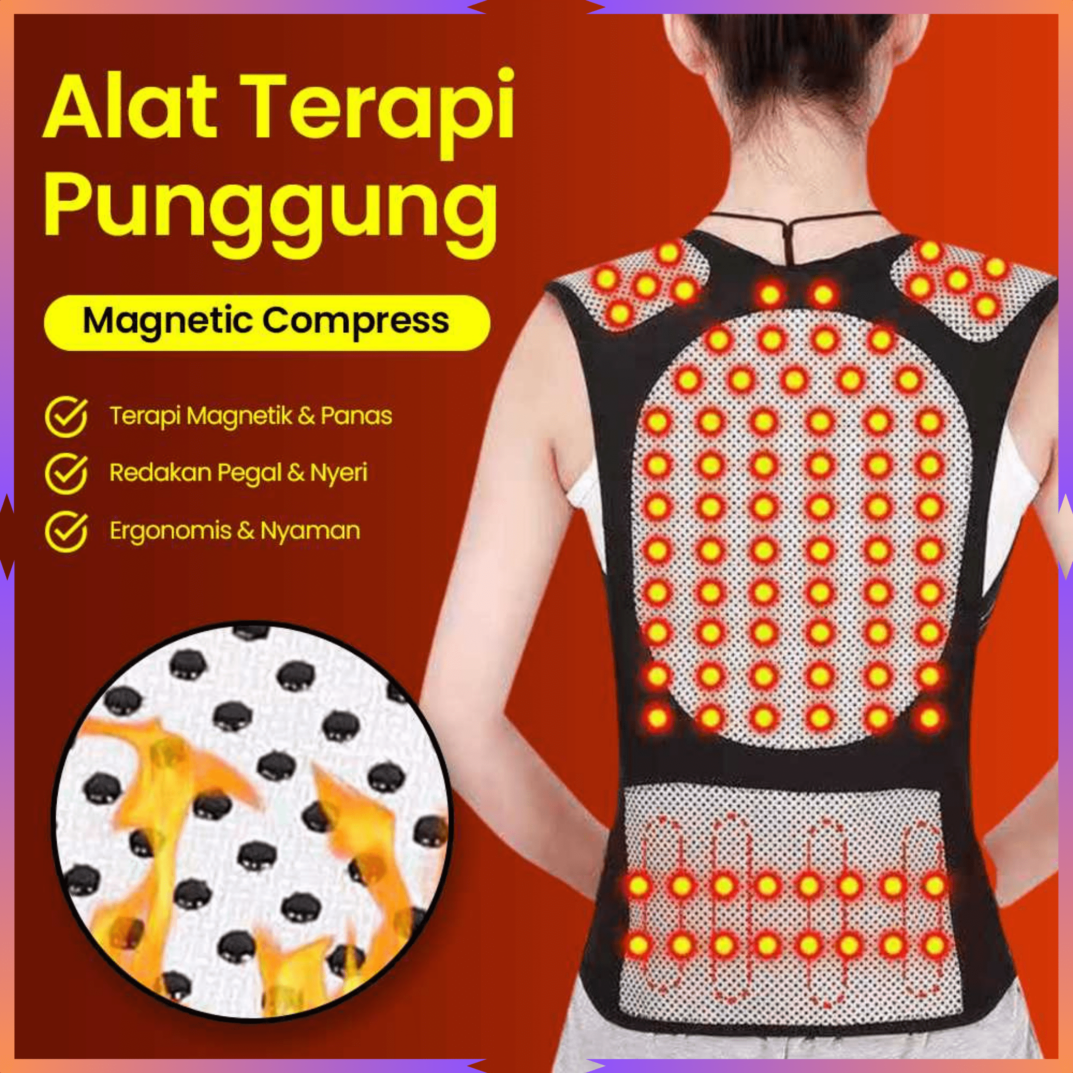 STOK READY ALL FIT IN Alat Terapi Punggung Korektor Postur Magnetic ...