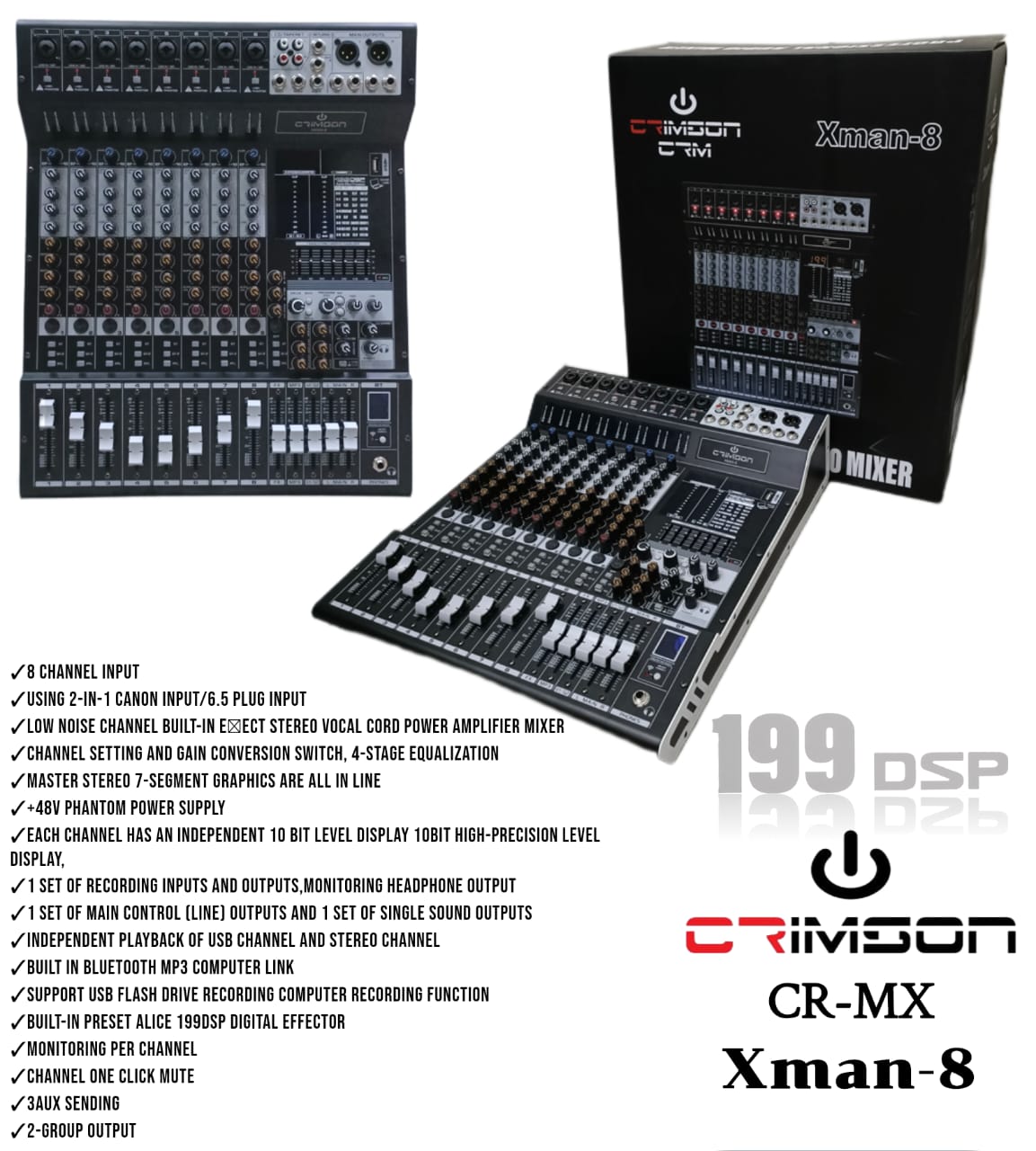 Mixer Crimson CR MX Xman 8 / CR-MX XMAN 8 original | Lazada Indonesia